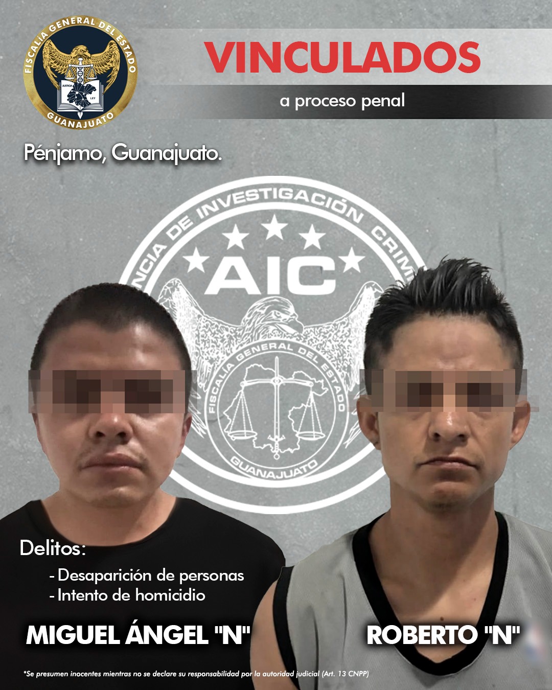 Quedaran vinculados a proceso penal 2 sujetos por desaparición de personas e intento de ...