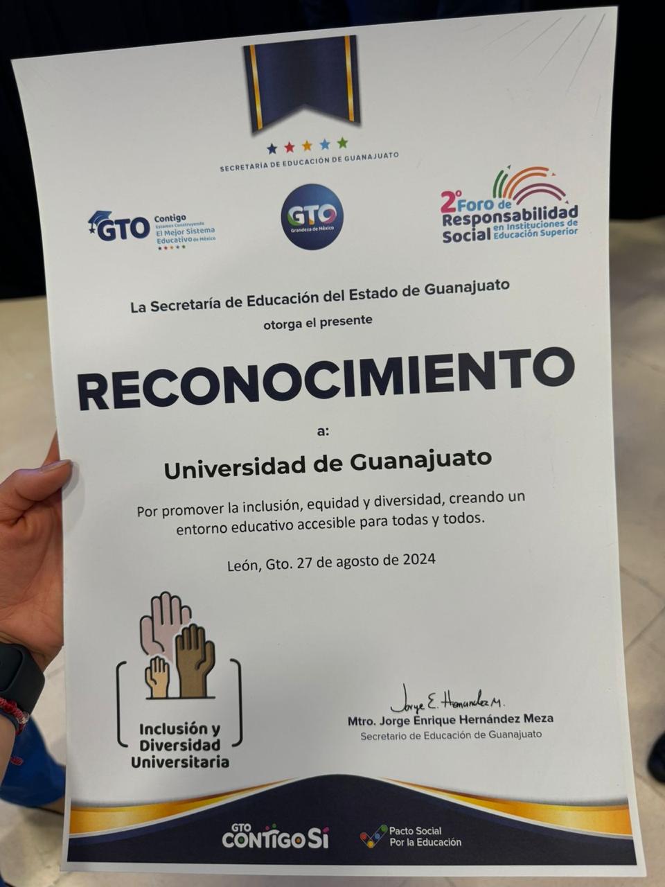 UG es reconocida por la SEG por fomentar la inclusión social y la ...