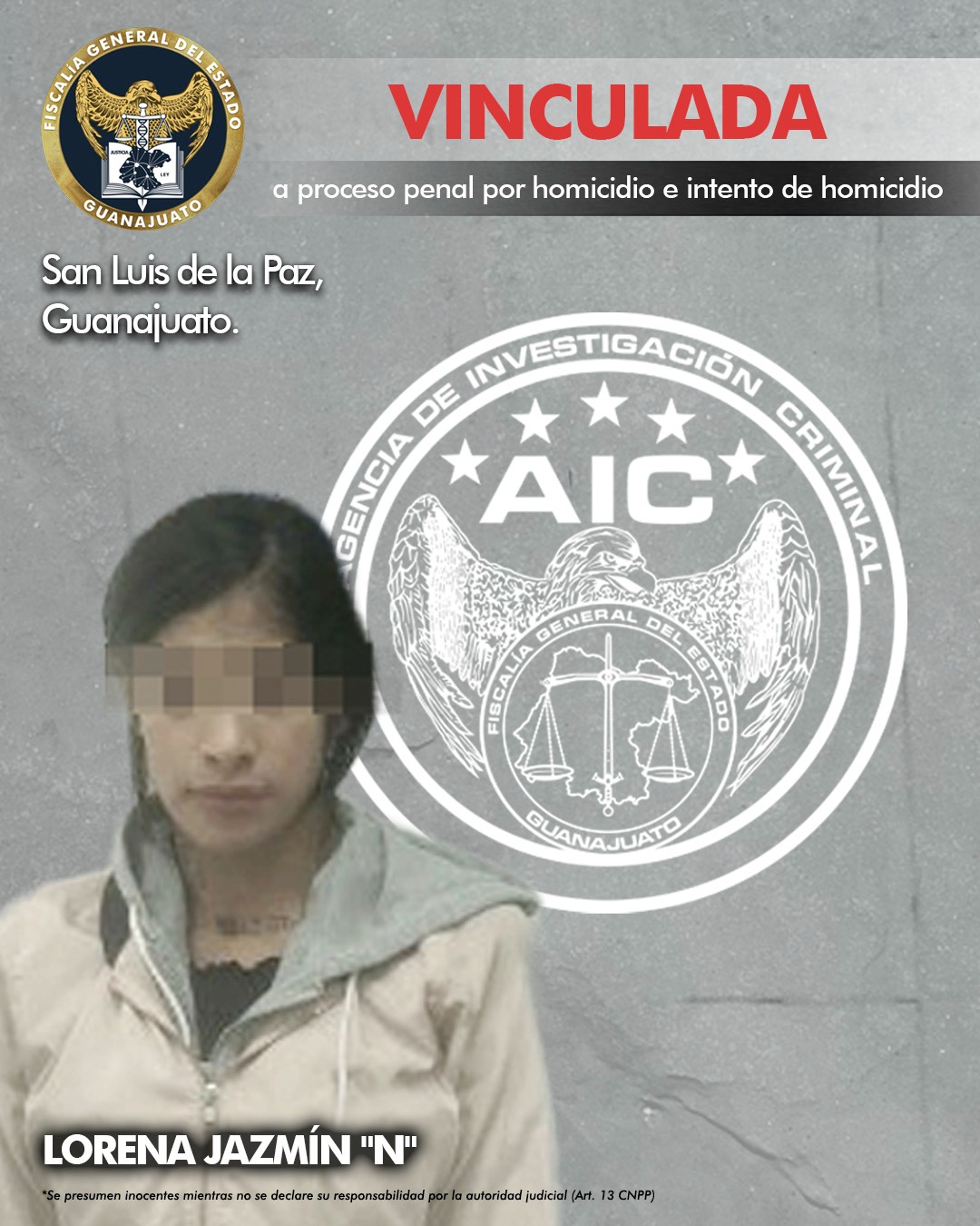 Capturan a una mujer de 22 años por homicidio e intento de homicidio en San Luis de la Paz ...